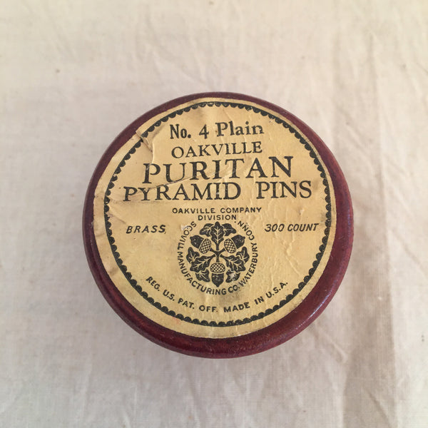 1900’s Puritan Pyramid Pins in Wooden Base - Day Trip Treasures