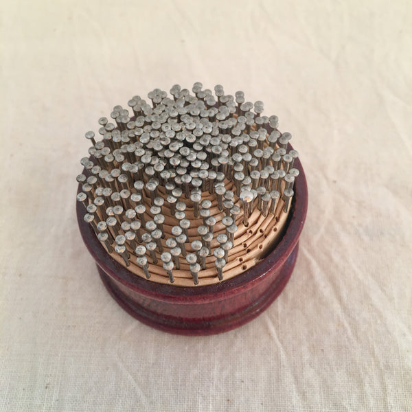 1900’s Puritan Pyramid Pins in Wooden Base - Day Trip Treasures