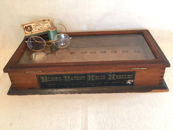 1870's - 1880's Store Display Needle Case, Blood’s Patent Helix Needle ...