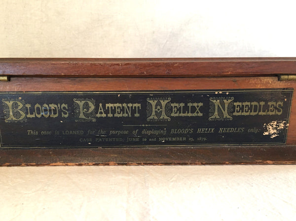 1870's - 1880's Store Display Needle Case, Blood’s Patent Helix Needle ...