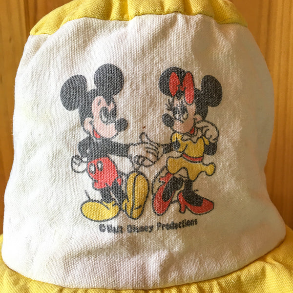 Vintage Mickey & Minnie Mouse Kids Sun Hat – 1970s/80s Disney Producti ...