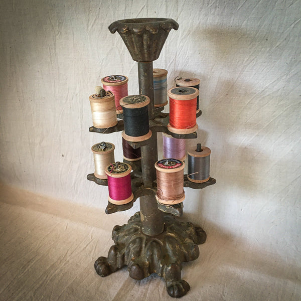 Early 1900’s Cast Iron Spool Holder - Day Trip Treasures