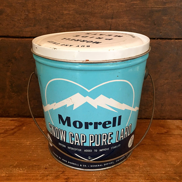 Mid Century Morrell Lard Tin - Day Trip Treasures