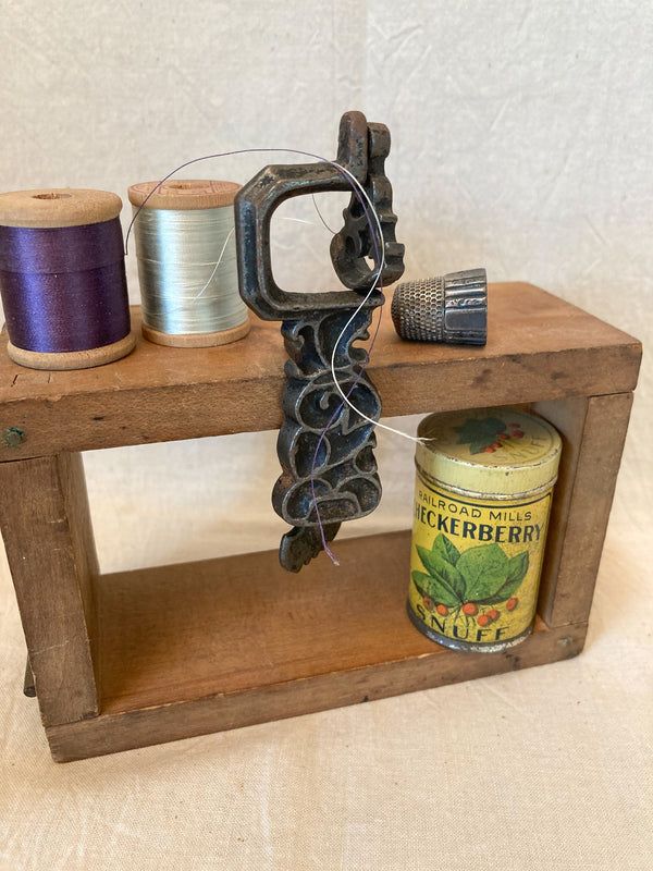 Late 1800’s Cast Iron Quilter’s Swing Arm Sewing Clamp - Day Trip Treasures